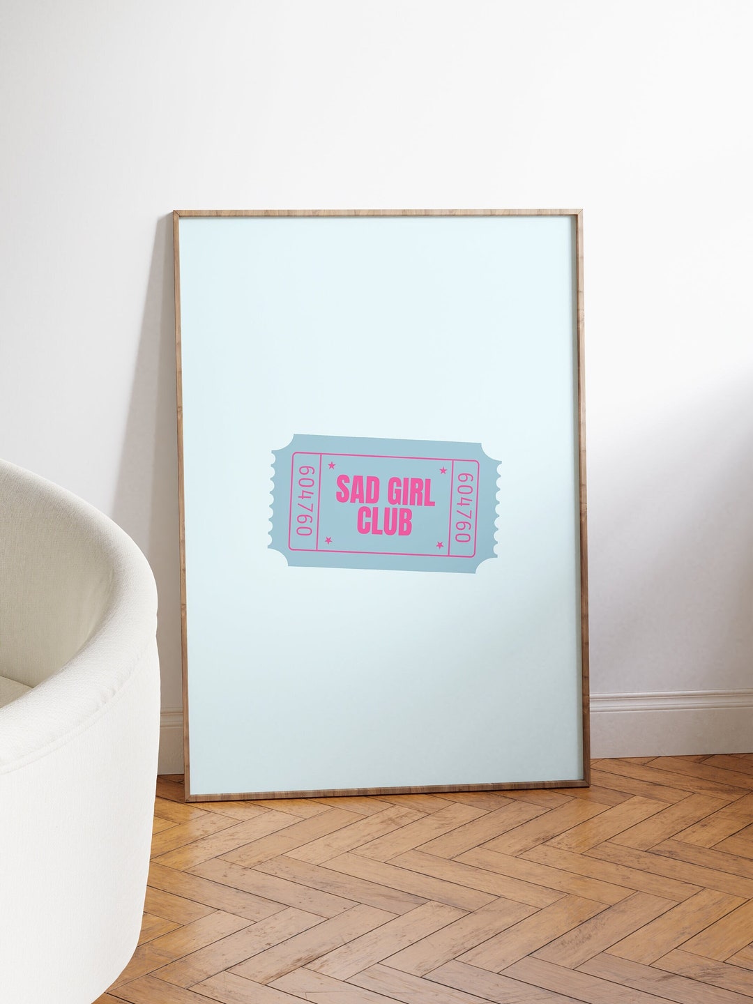 Sad Girl Club Art Print, Sad Girl Club Print, Sad Girl Club Wall Art ...