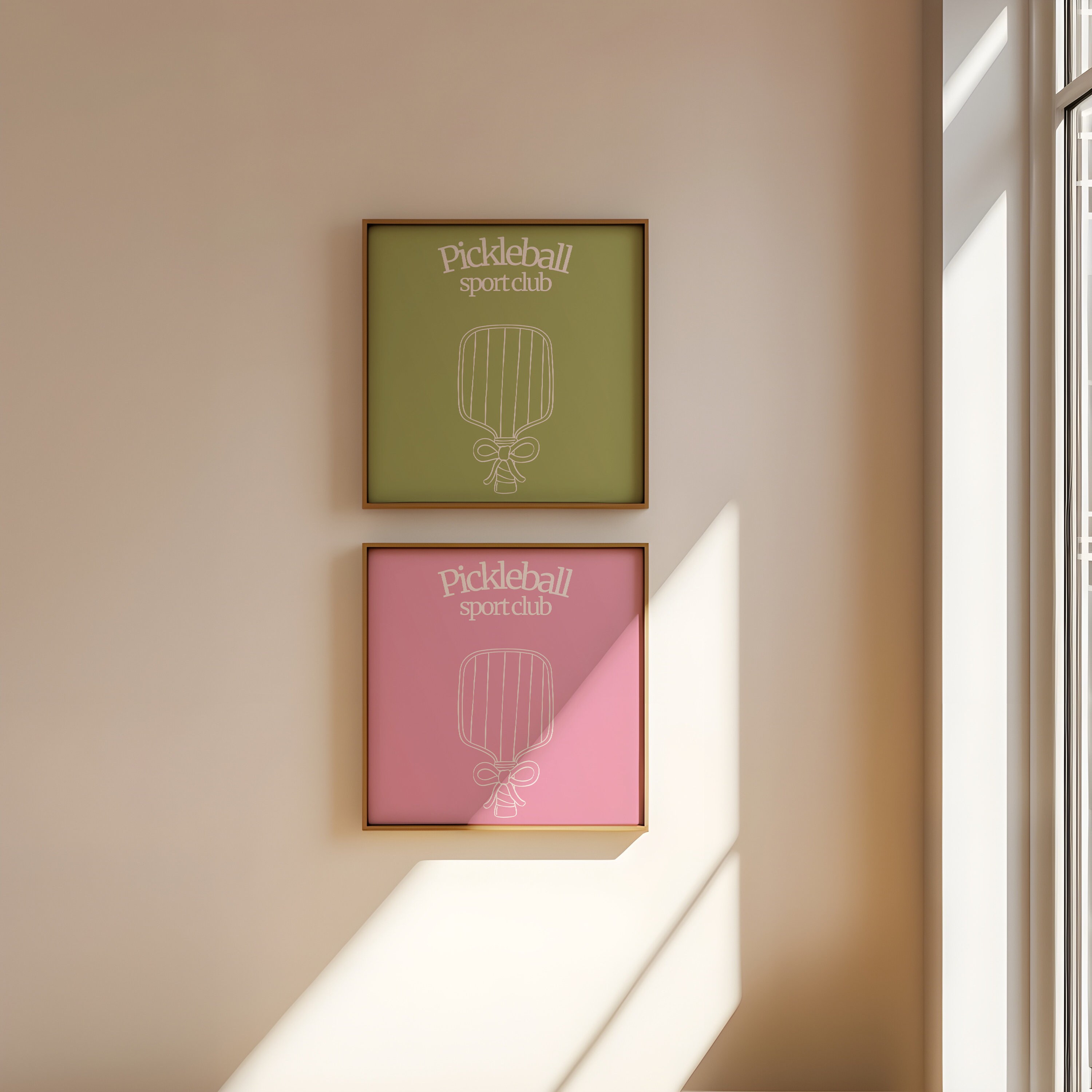 Pickleball Club Art Print, Preppy Pickleball Wall Art, Sports Country ...