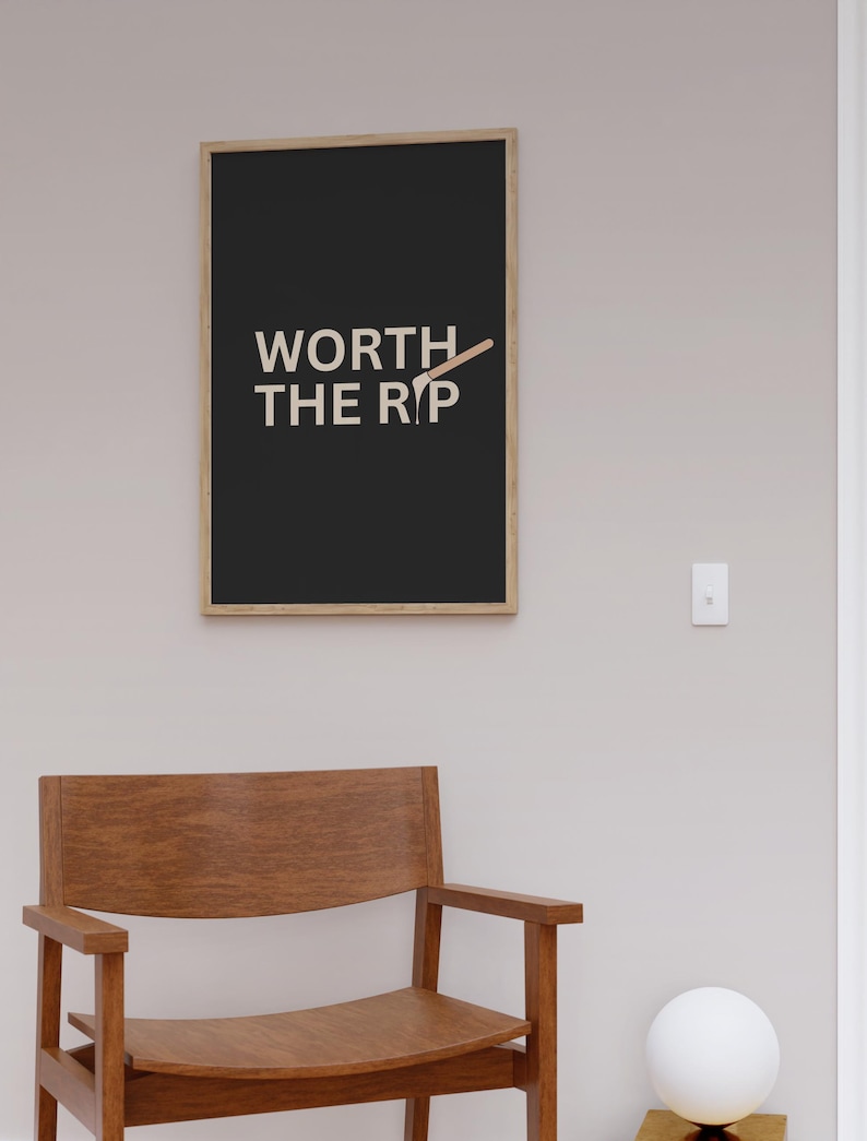 Waxing Artist Poster, Worth the Rip Dark Wall Art, Esthetician Beauty ...