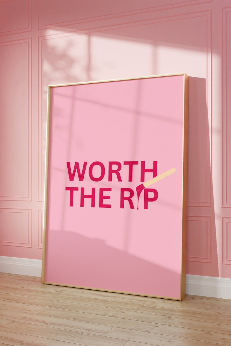 Waxing Artist Poster, Worth the Rip Wall Art, Esthetician Beauty Salon ...