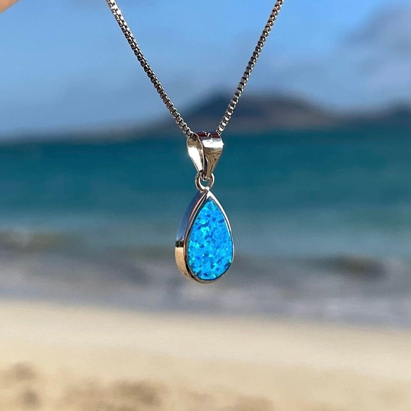 Aqua Blue Teardrop - Etsy