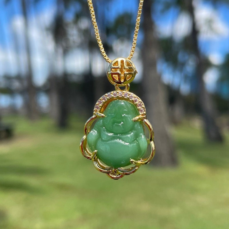 Jade Buddha Necklace - Etsy