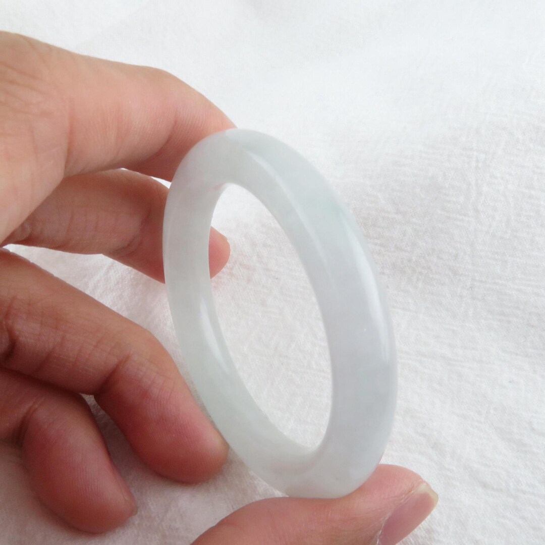 Baby Jade Bangle, Baby Shower Gift for Newborn, Smooth Light Green Jade ...