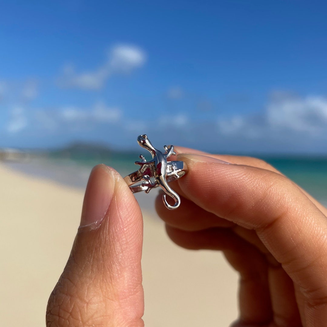 Gecko Toe Ring, Good Luck Gecko Toe Ring, Silver Fully Adjustable ...