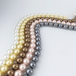 White Pearl Smooth Round Beads Center Drilled Natural Wholesale Bulk ...