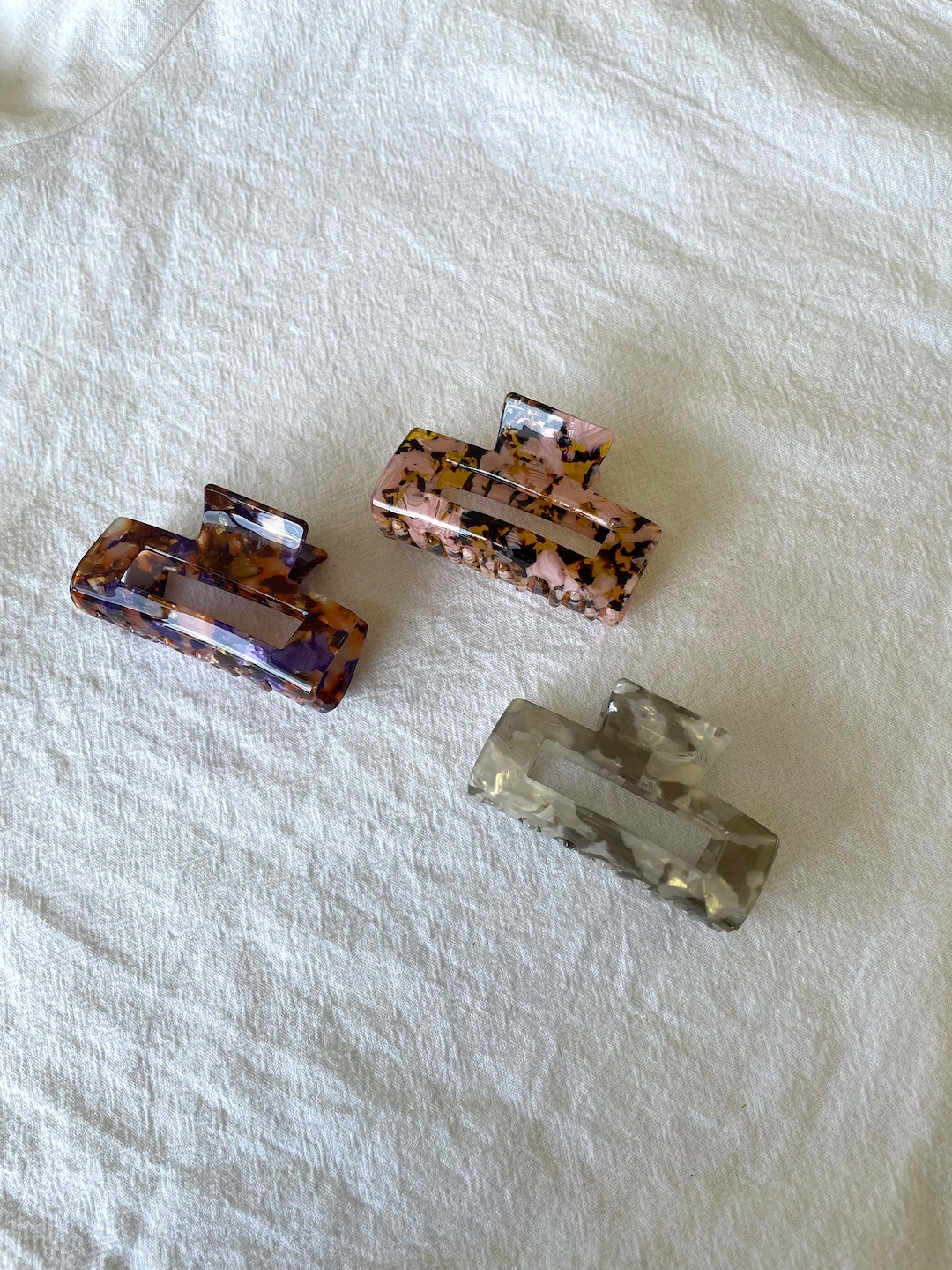 Tortoise Acetate Rectangle Hair Clip / Acetate Resin Tortoise Hair Clip ...