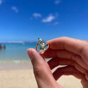 Gold Manta Ray Ring - 925 Sterling Silver With 18k Gold Overlay, Twin ...