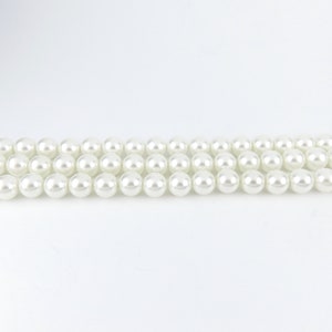 White Pearl Smooth Round Beads Center Drilled Natural Wholesale Bulk ...