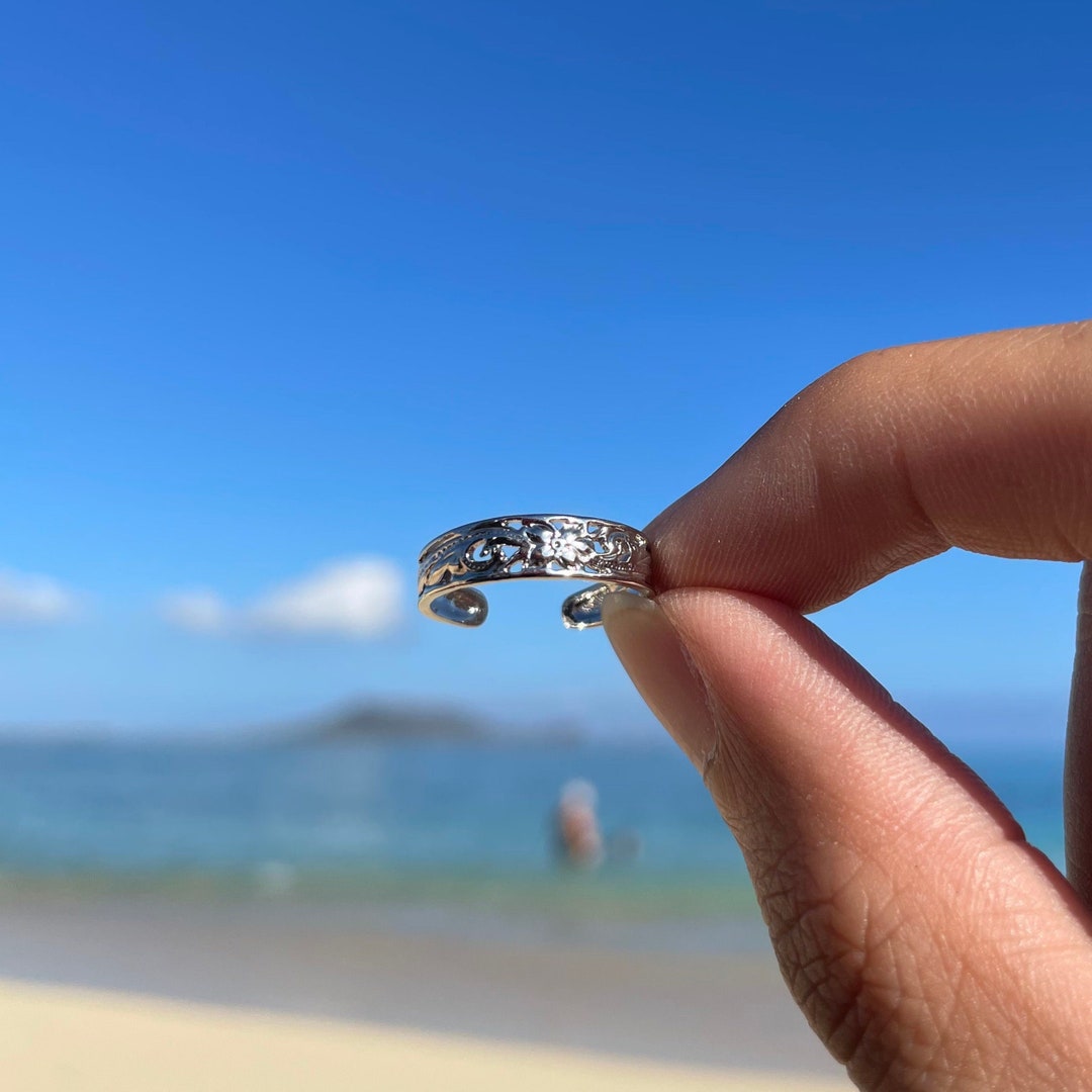 Hawaii Scroll Toe Ring, Scroll Toe Ring, Free Size, Open Size ...