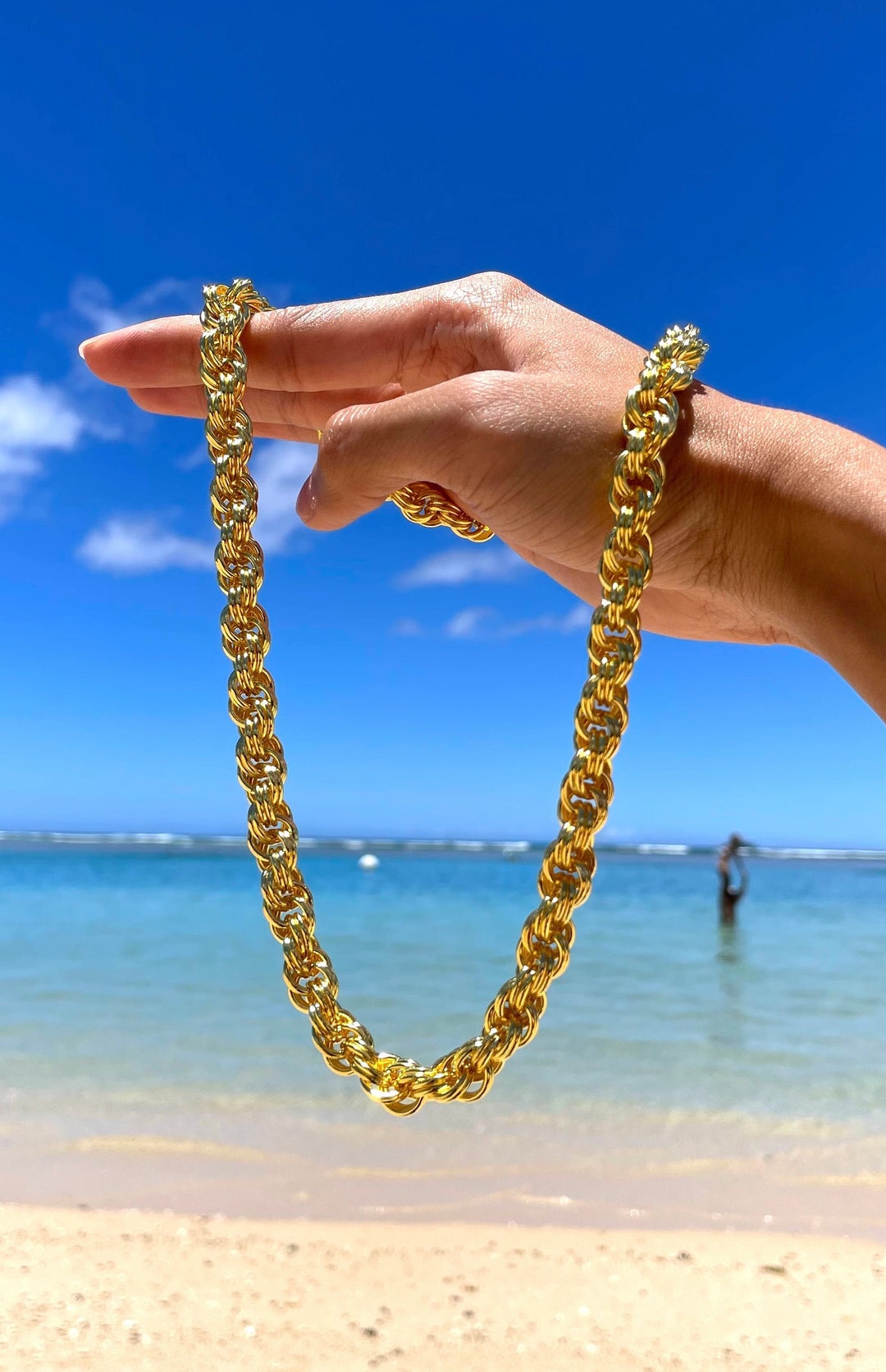 Gold Chain, the Hawaiian King Gold Chain, Massive Gold Chain, Braddah ...