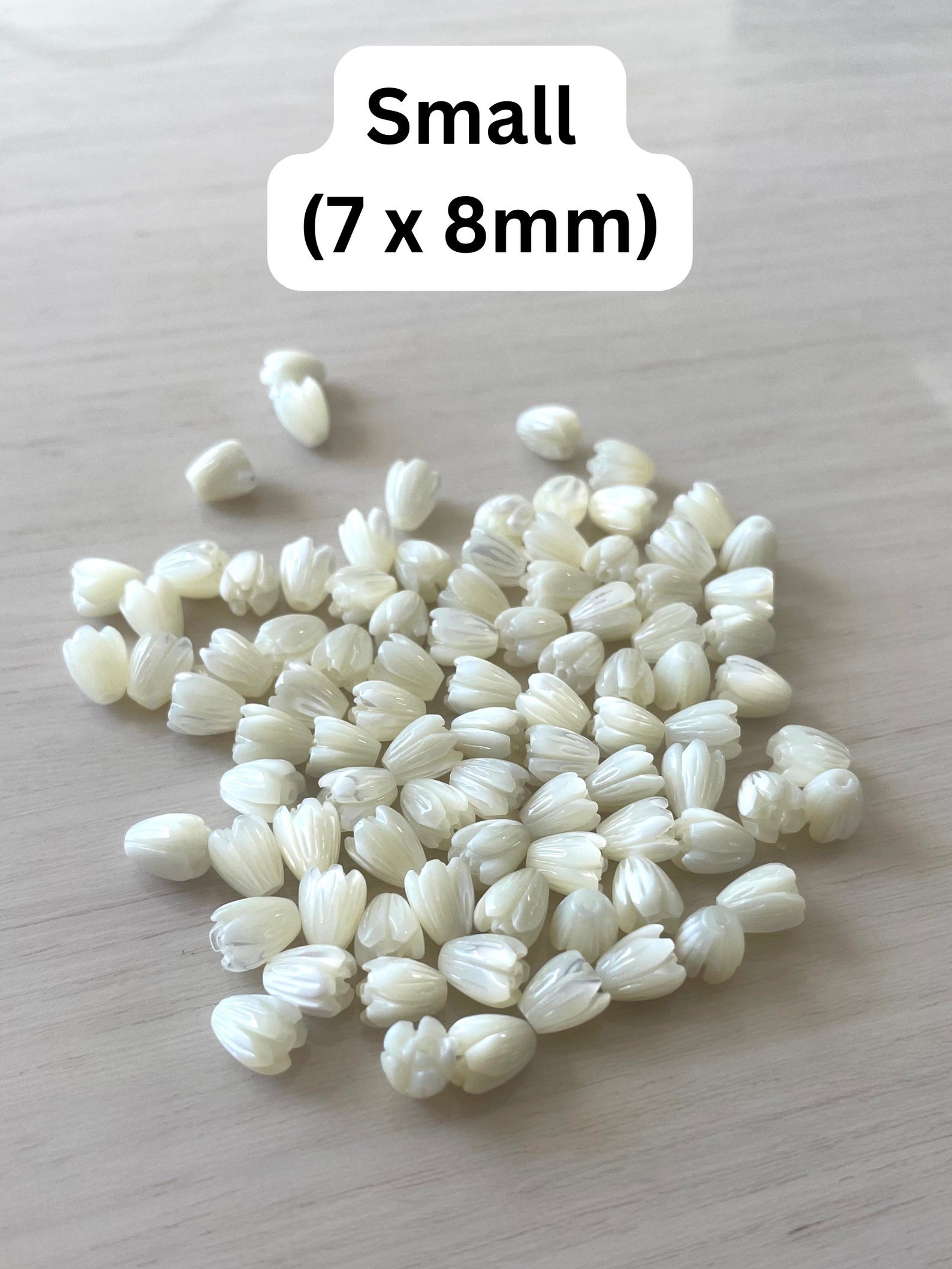 Mother of Pearl Pikake Loose Beads / DIY Jewelry Making Supplies ...