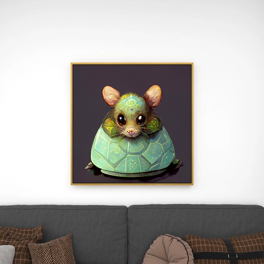 Printable Art of a Turtle and Mouse, Digital Art Print, Alchemy of ...