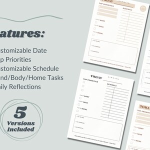 Printable Daily Planner for Productivity & Goals | To-do List | Daily ...
