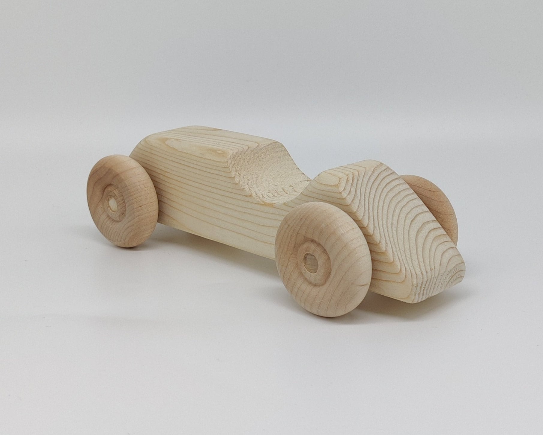 Wooden Car Toy for Kids Earth Friendly Pine Wood 7" Long - Etsy