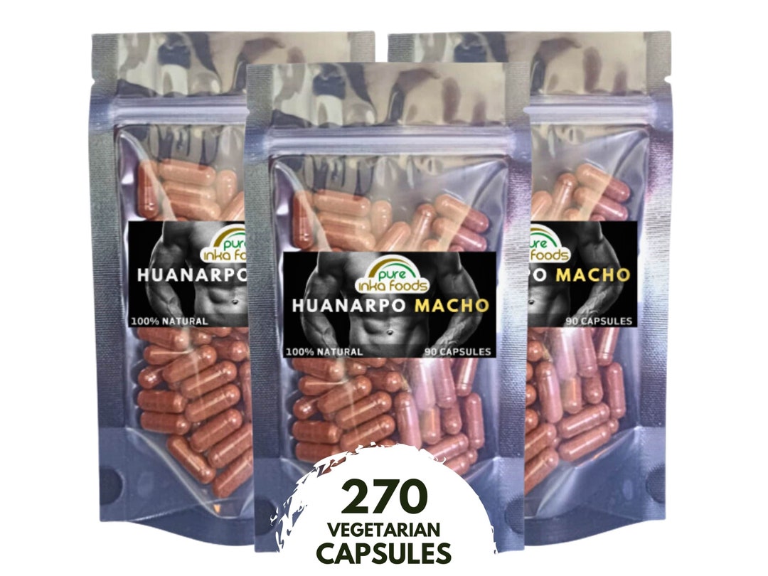 Huanarpo Macho Natural Male Supplement 3-pack Supplement 500 Mg 90 Day ...