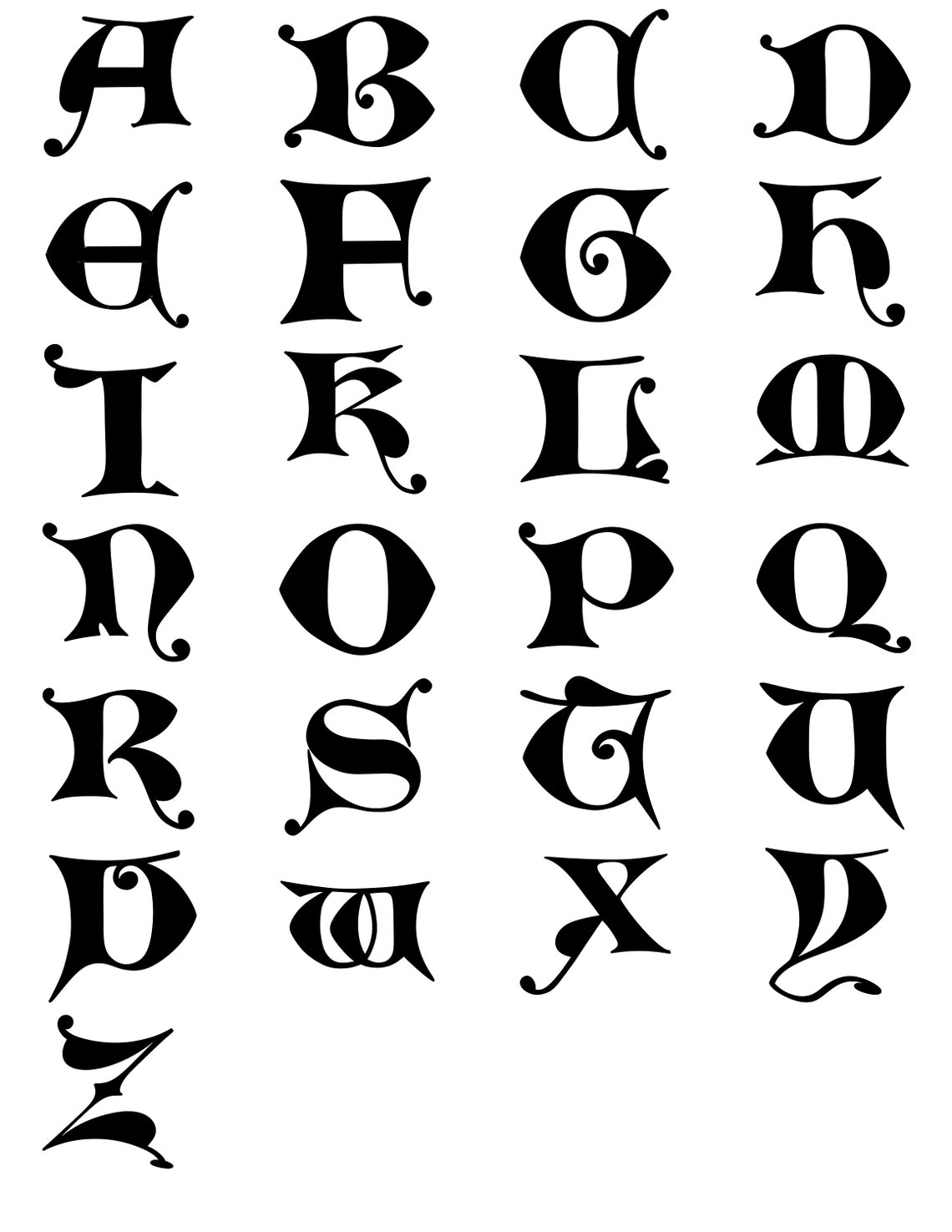 Gothic Font EPS, SVG, DXF File Formats - Etsy