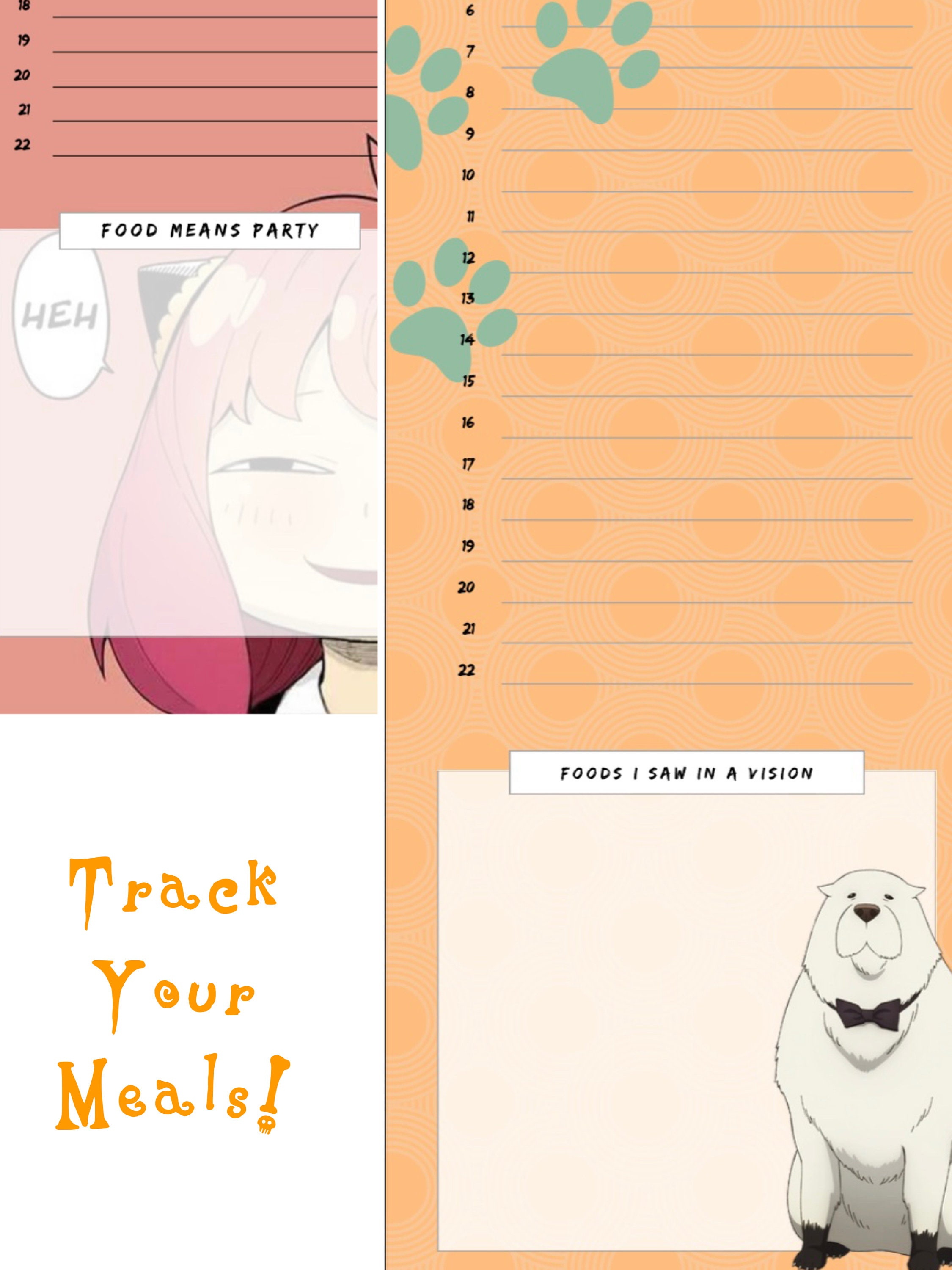 Anime-themed Weekly Planner : Cute Anime Undated Digital and Printable ...