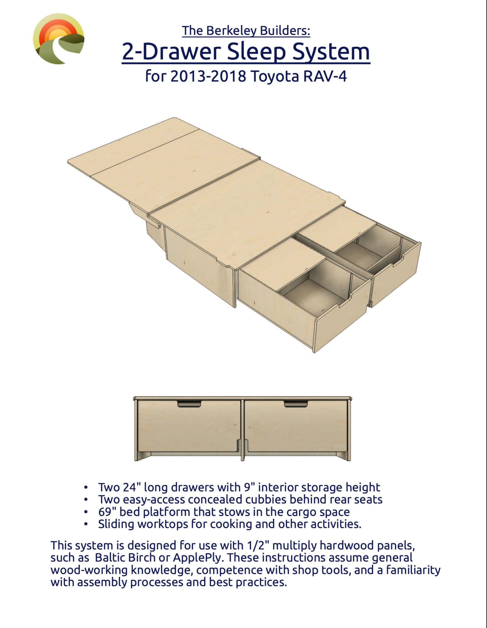 RAV-4 Sleeper Platform DIY Plans: Dual Drawer System (PDF Download) - Etsy