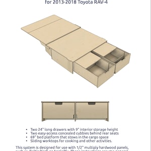 RAV-4 Sleeper Platform DIY Plans: Dual Drawer System (PDF Download) - Etsy