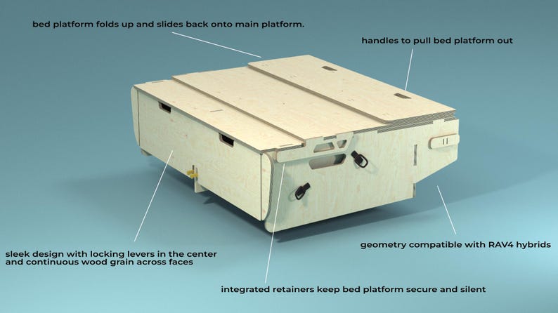 Toyota RAV4 (4th Gen.) Camper Conversion Drawer System: CNC Files (DXF ...