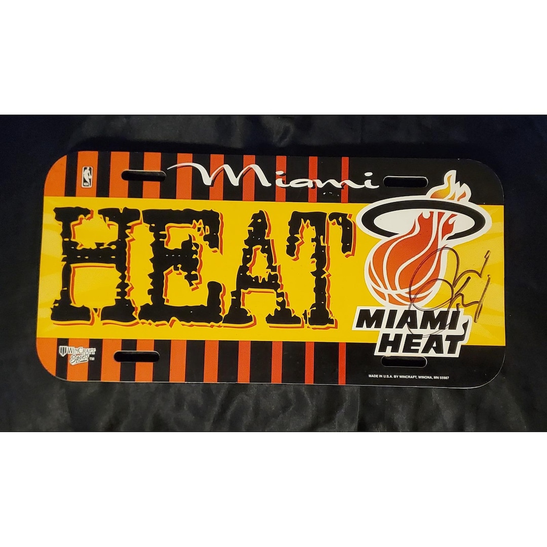 Pat Riley Autographed/signed Miami Heat License Plate Vintage 90's NBA ...