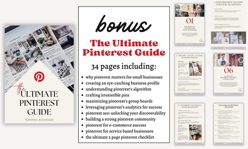 Pinterest Pin Templates Business Checklist Pinterest - Etsy