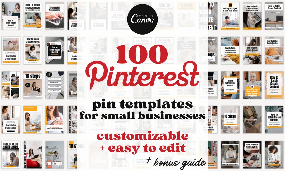 Pinterest Pin Templates Business Checklist Pinterest - Etsy