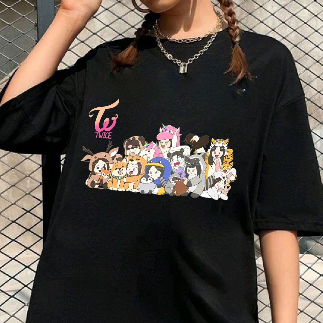 Twice Kpop Chibi Fanart Shirt Twice Kpop Animal Lover Tee - Etsy