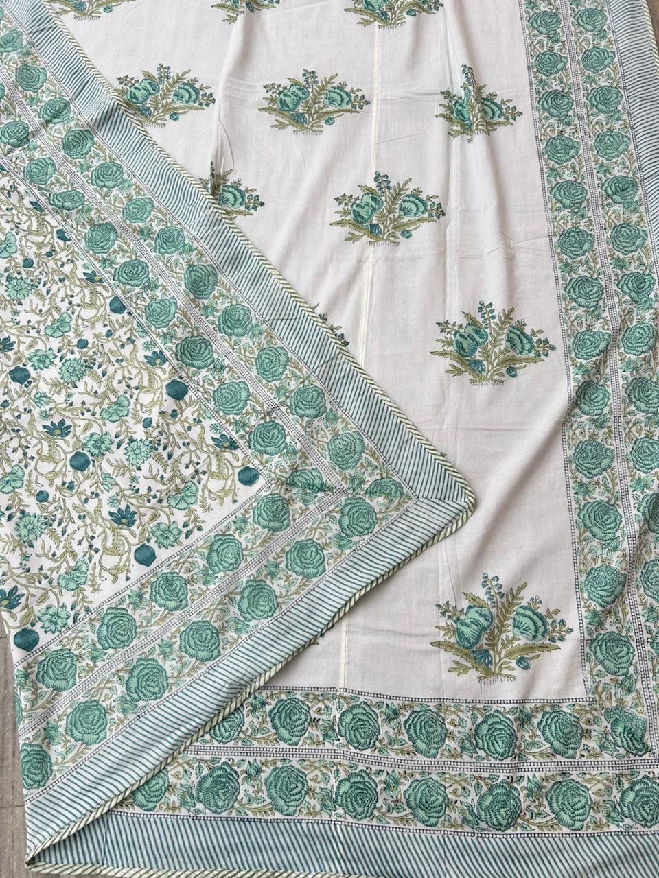 Hand Block Print Cotton Dohar Handmade Ac Blanket Reversible Dohar Ac ...