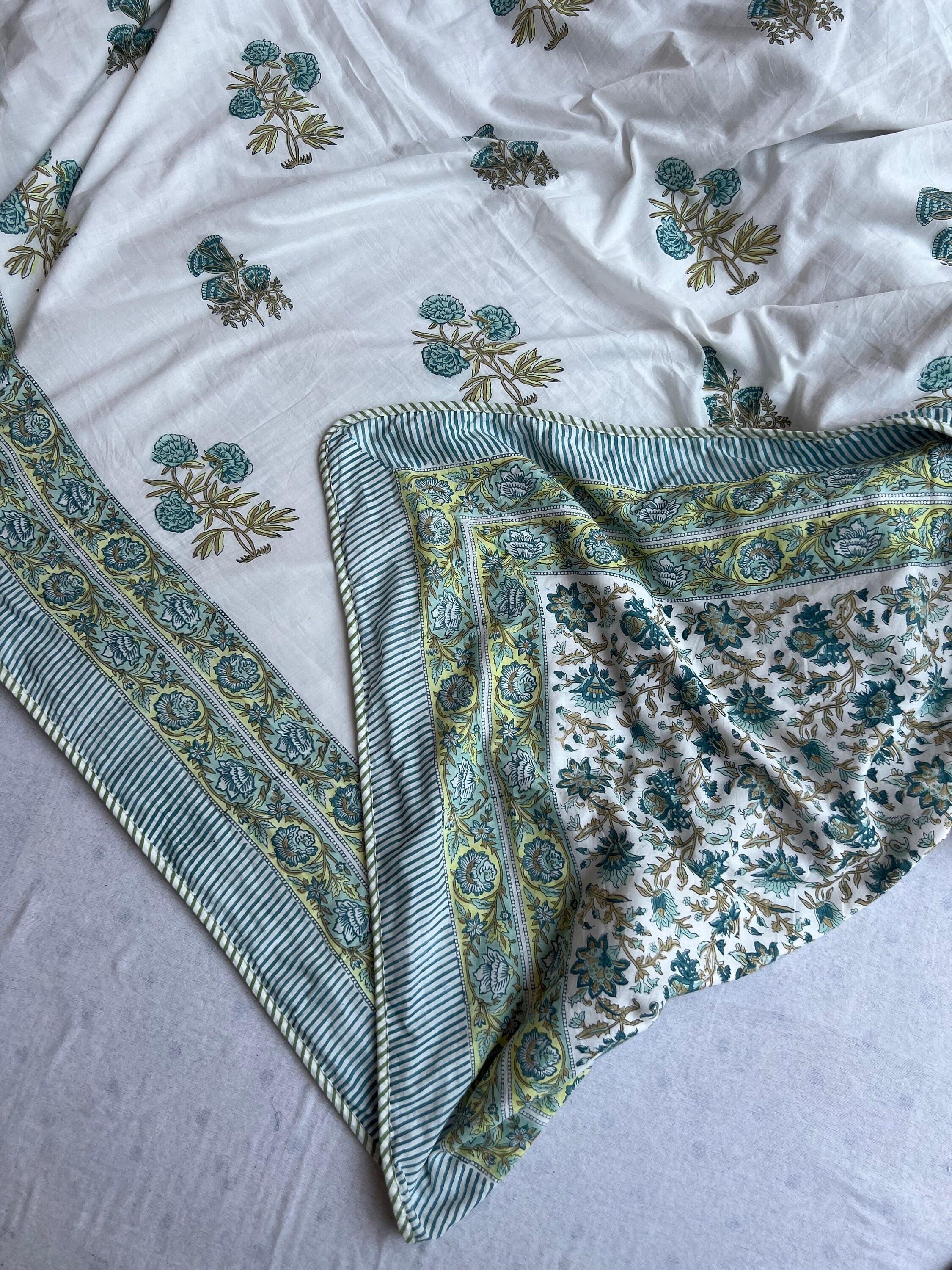 Indian Handmade Ac Blanket Reversible Dohar Ac Comforter Indian Quilt ...