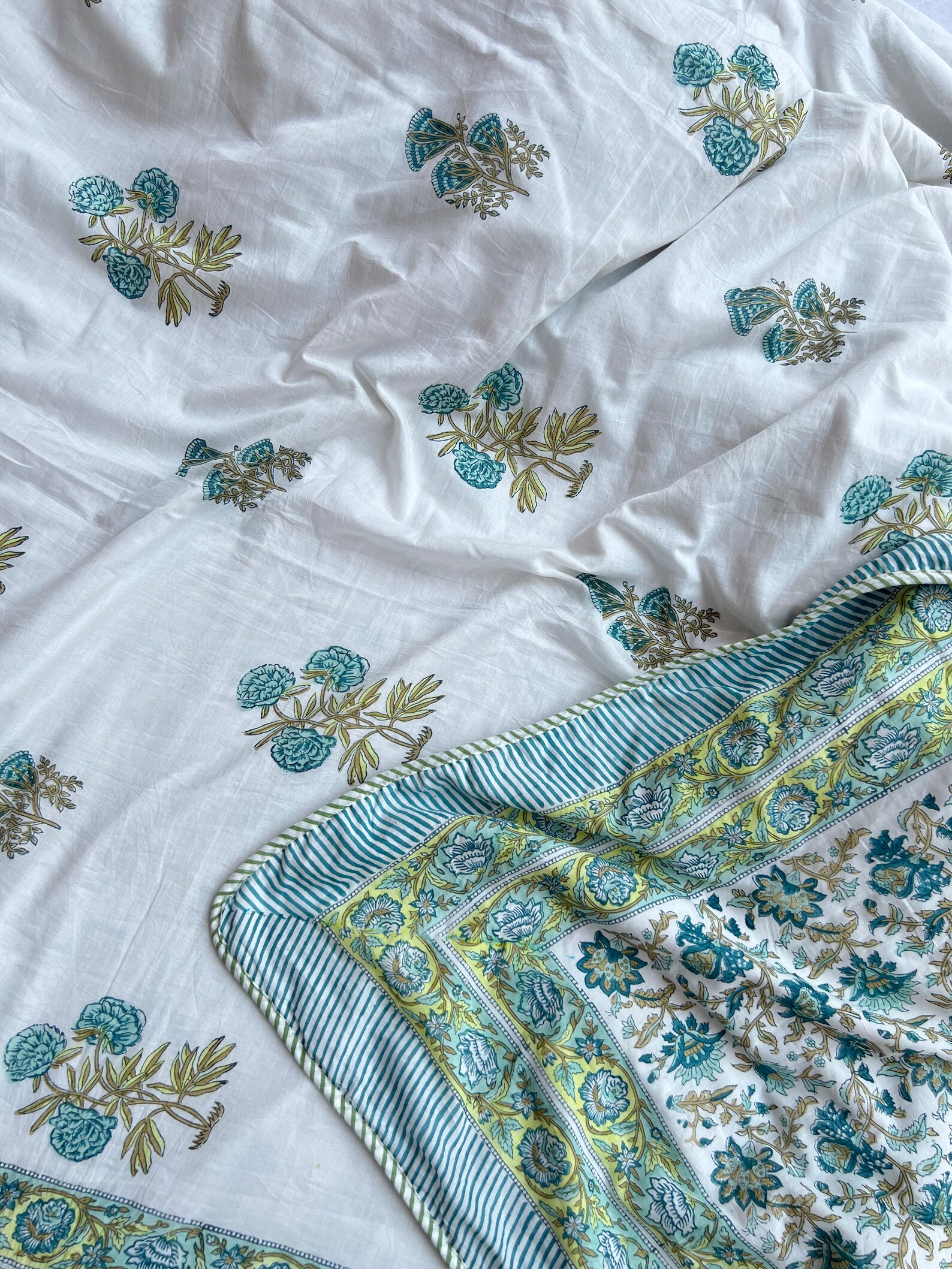 Indian Handmade Ac Blanket Reversible Dohar Ac Comforter Indian Quilt ...