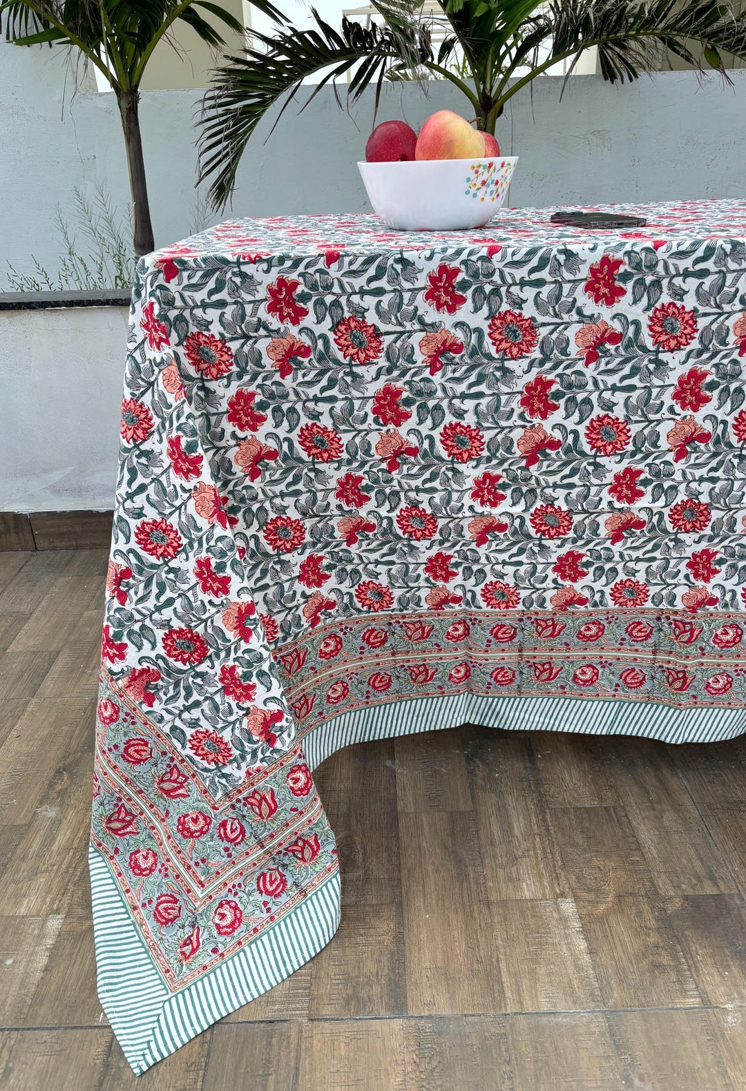 Indian Tablecloth,tablecover,block Printed Tablecloth Indian Table ...