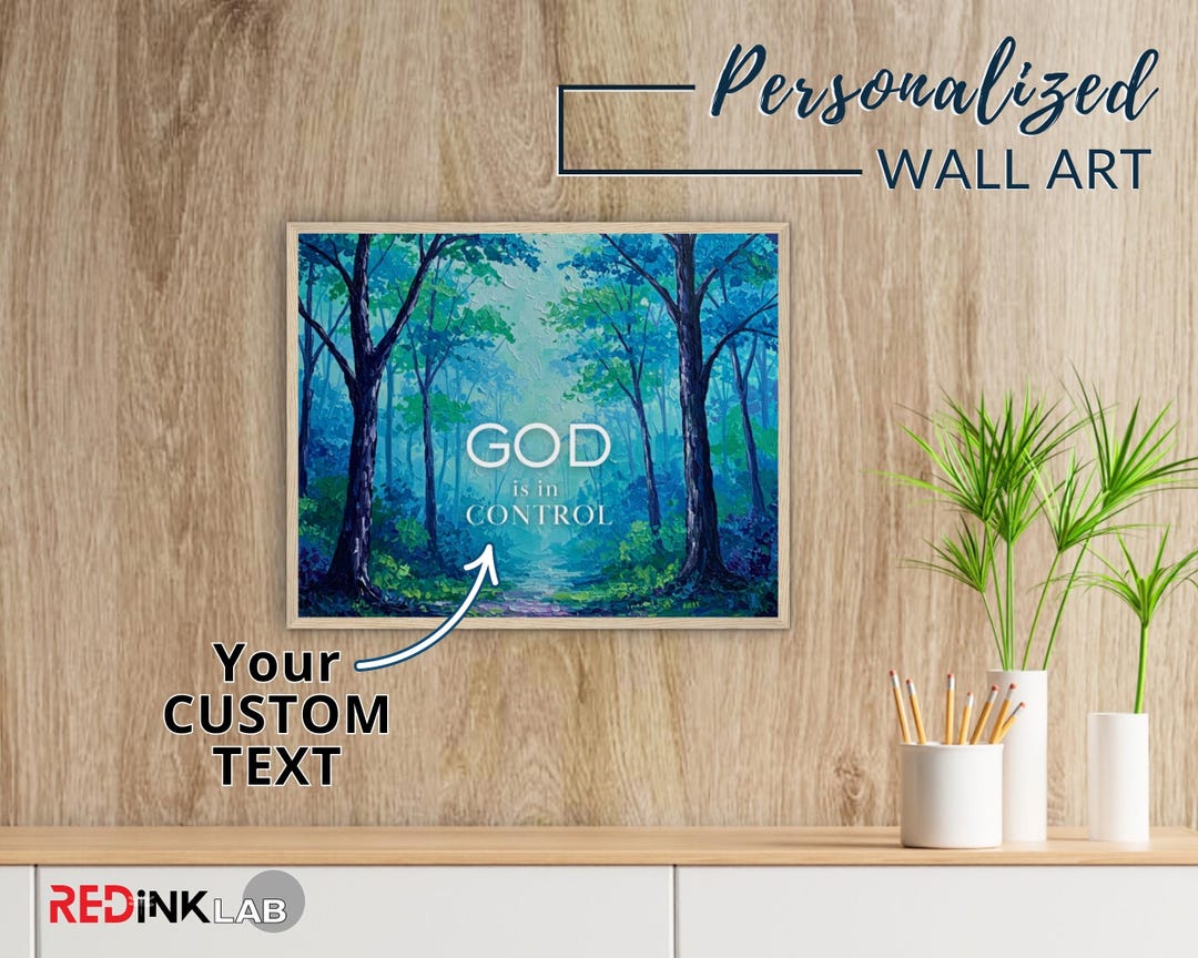 God is in Control Wallart, Custom Bible Verse Prints, Christian Gifts ...