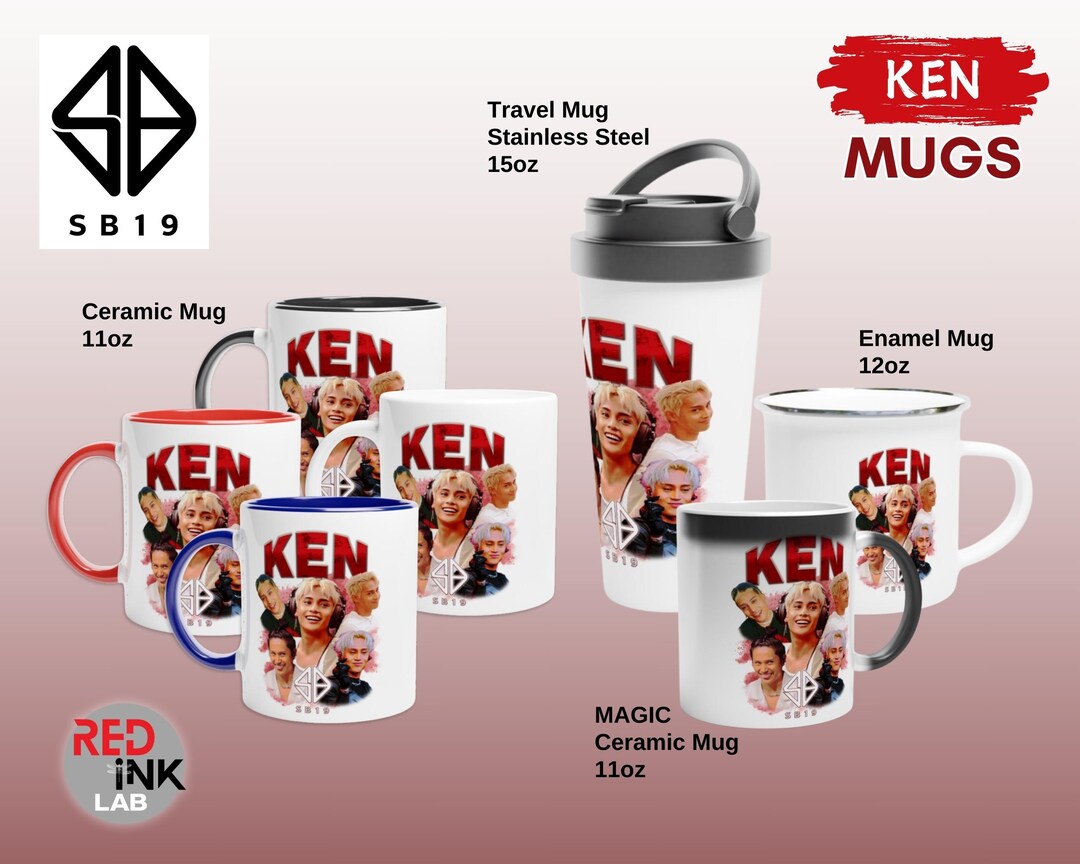 SB19 Ken Happy Faces Mugs PPOP SB 19 Ken Ceramic Mug SB19 Enamel Mug ...