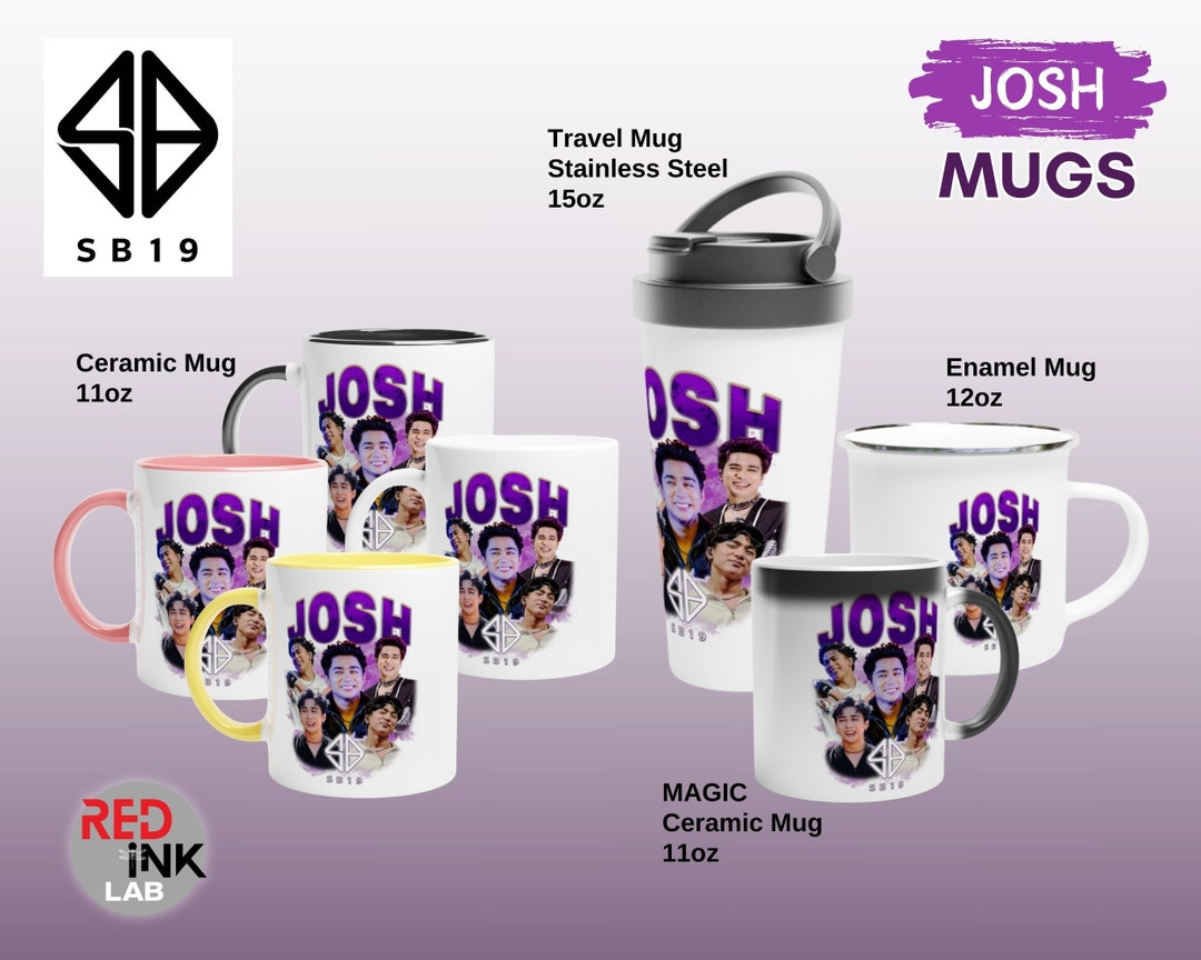 SB19 Josh Happy Faces Mugs PPOP SB 19 Josh Ceramic Mug SB19 Enamel Mug ...