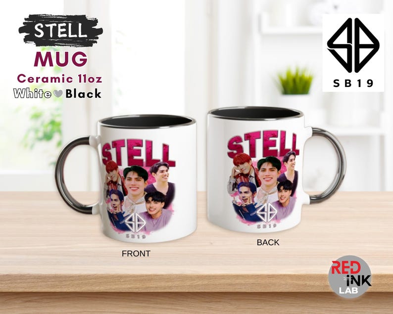 SB19 Stell Happy Faces Mugs PPOP SB 19 Stell Ceramic Mug SB19 Enamel ...