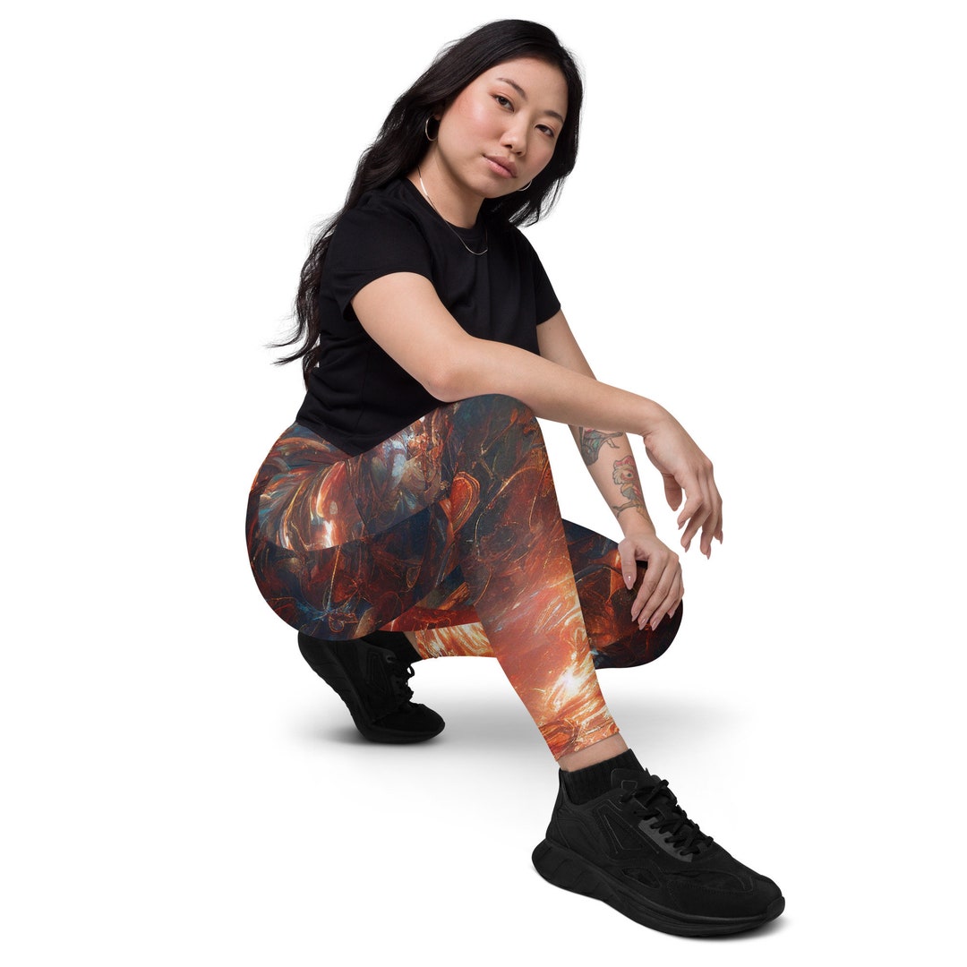 Tarnished Copper Leggings With Pockets - Etsy