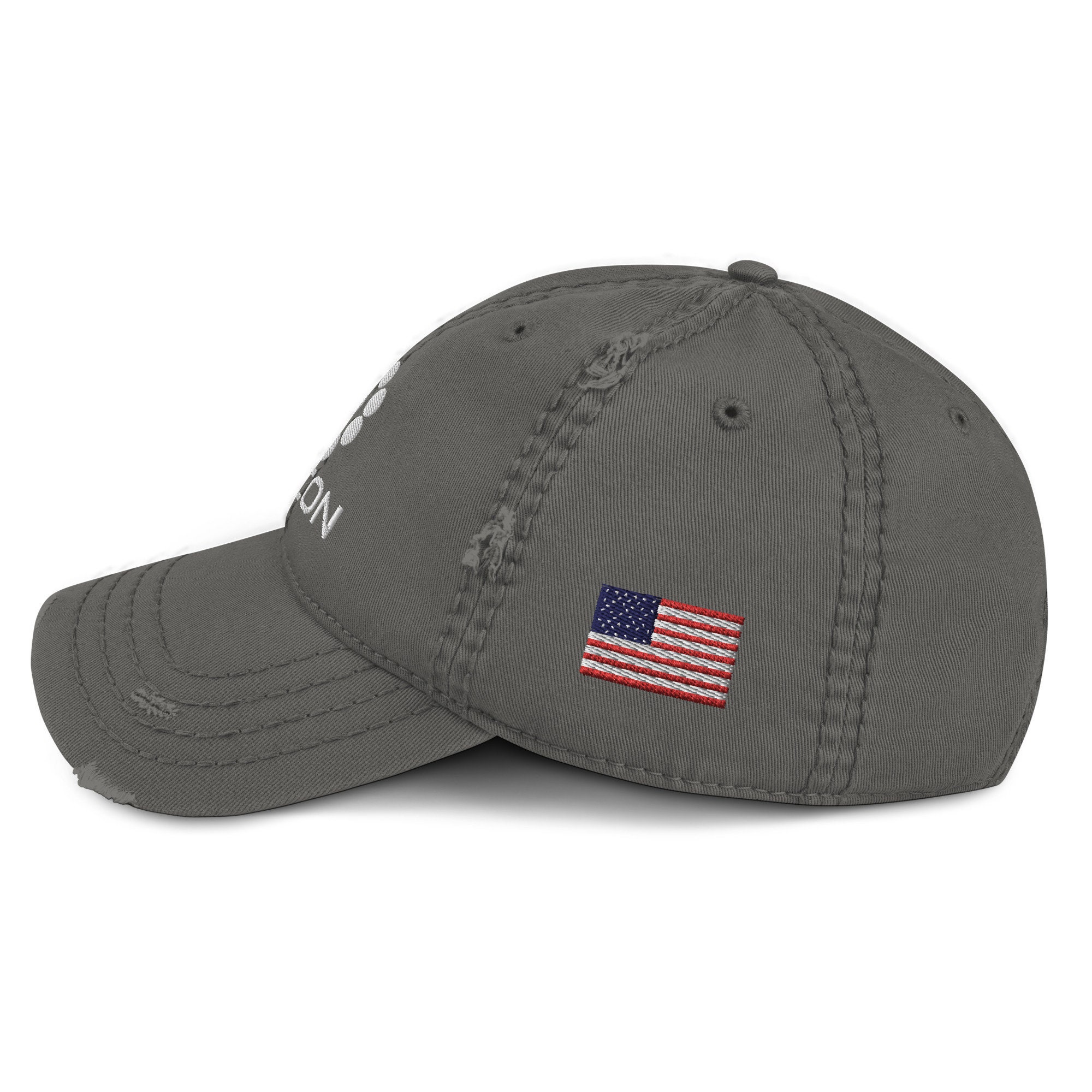 Falcon 9 Distressed Hat With Flag (black/navy/grey) - Etsy