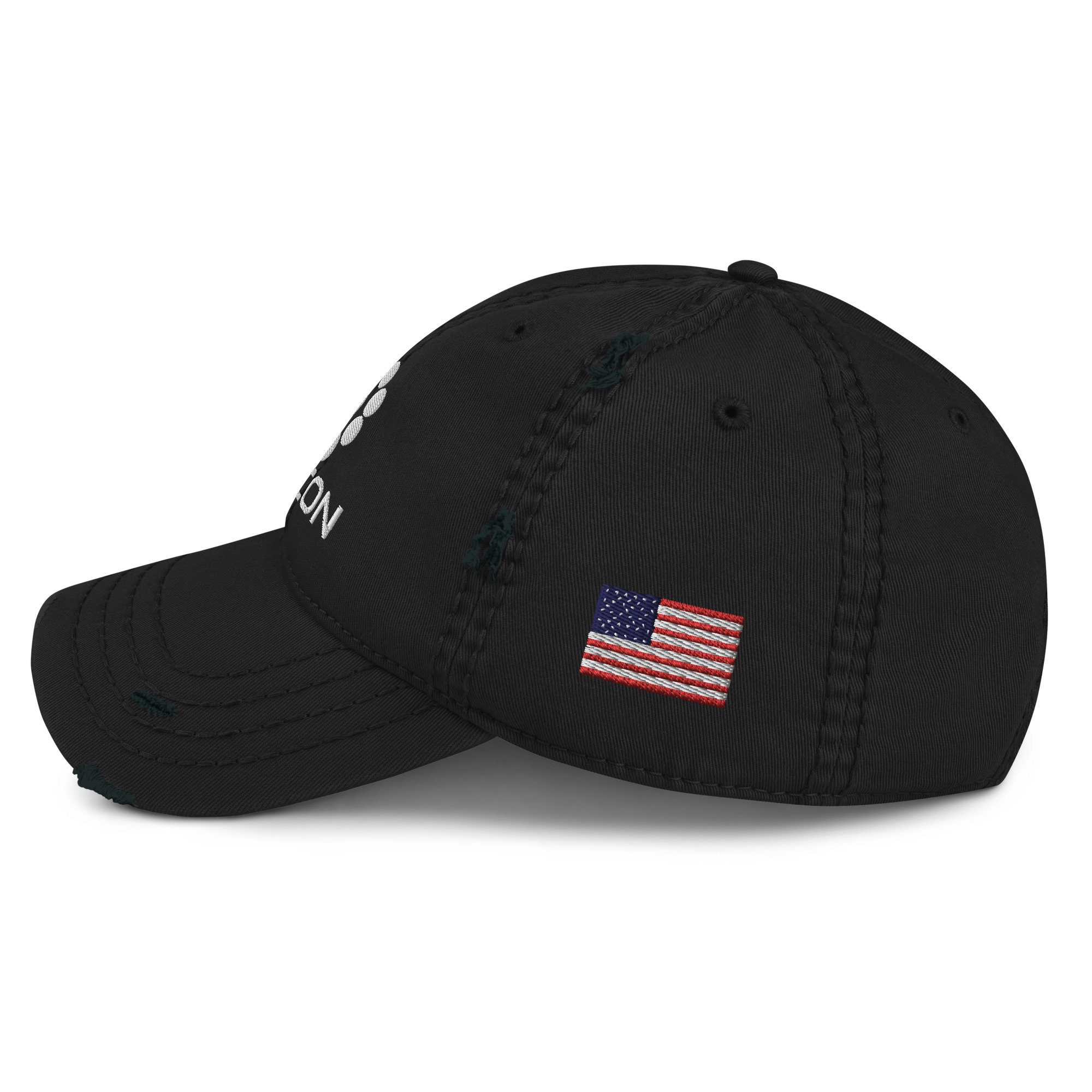 Falcon 9 Distressed Hat With Flag (black/navy/grey) - Etsy