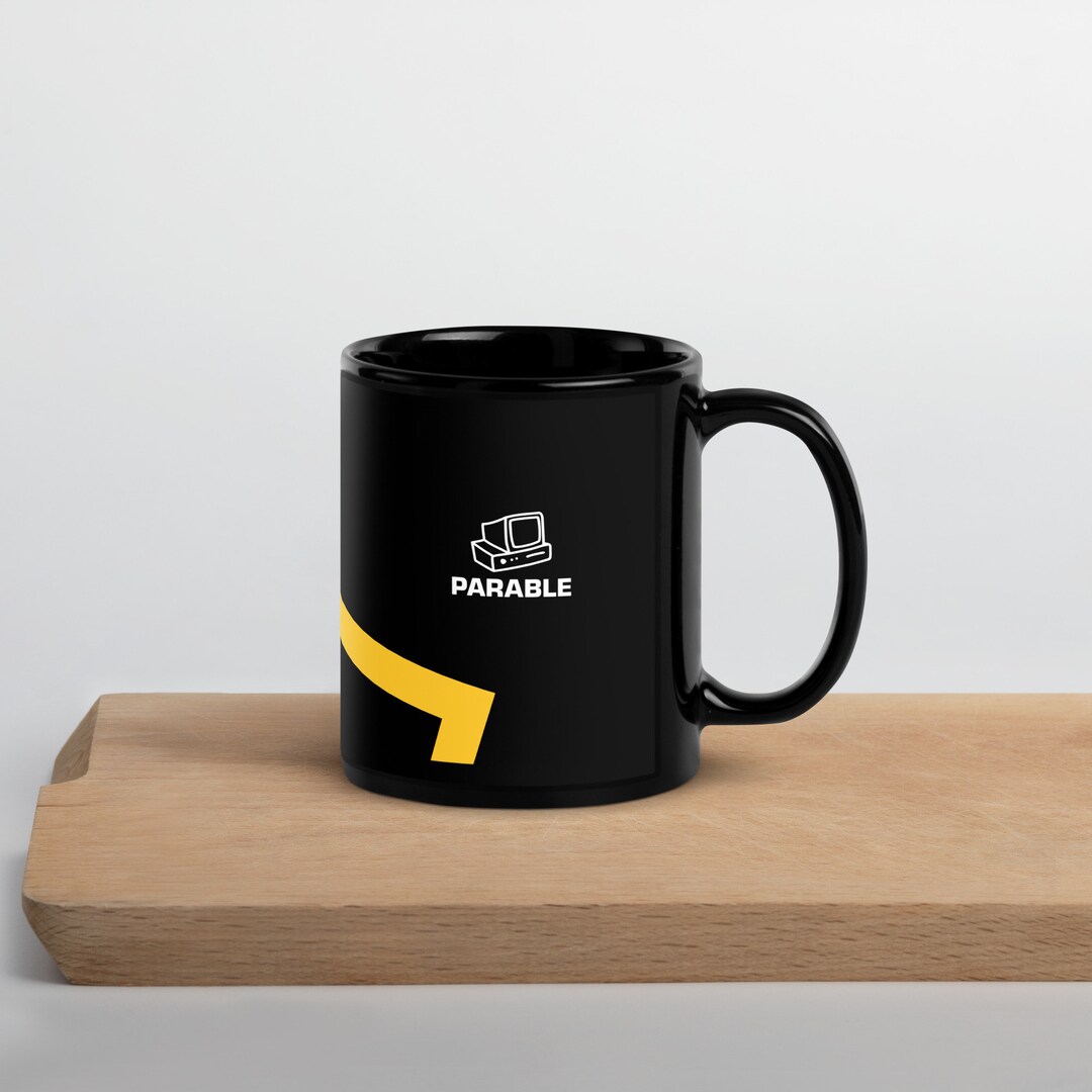 Parable Adventure Line Black Glossy Mug - Etsy