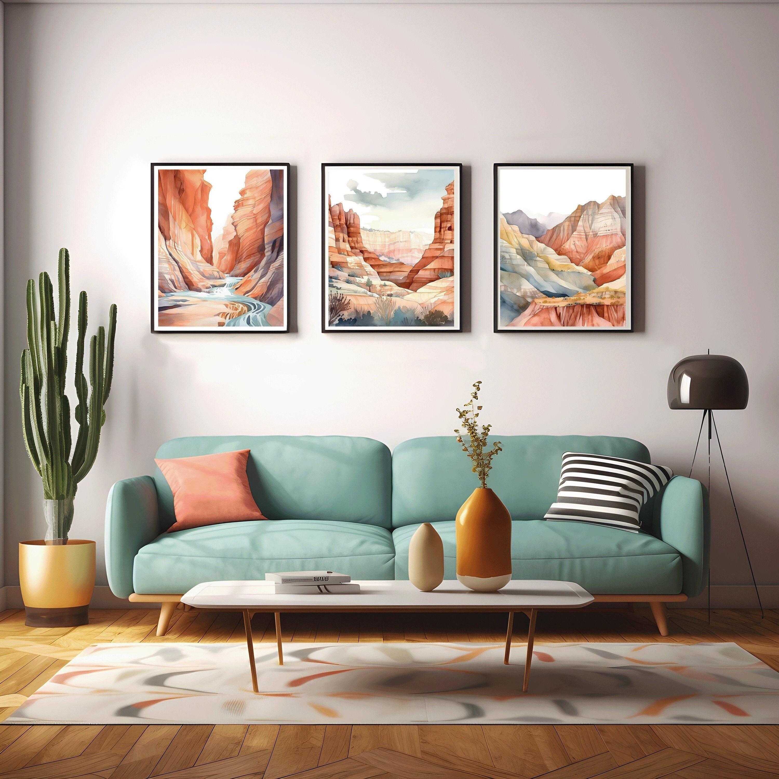 3 Utah in Watercolor Prints Set of 3 Digital Moab Wall Art Arches Zion ...