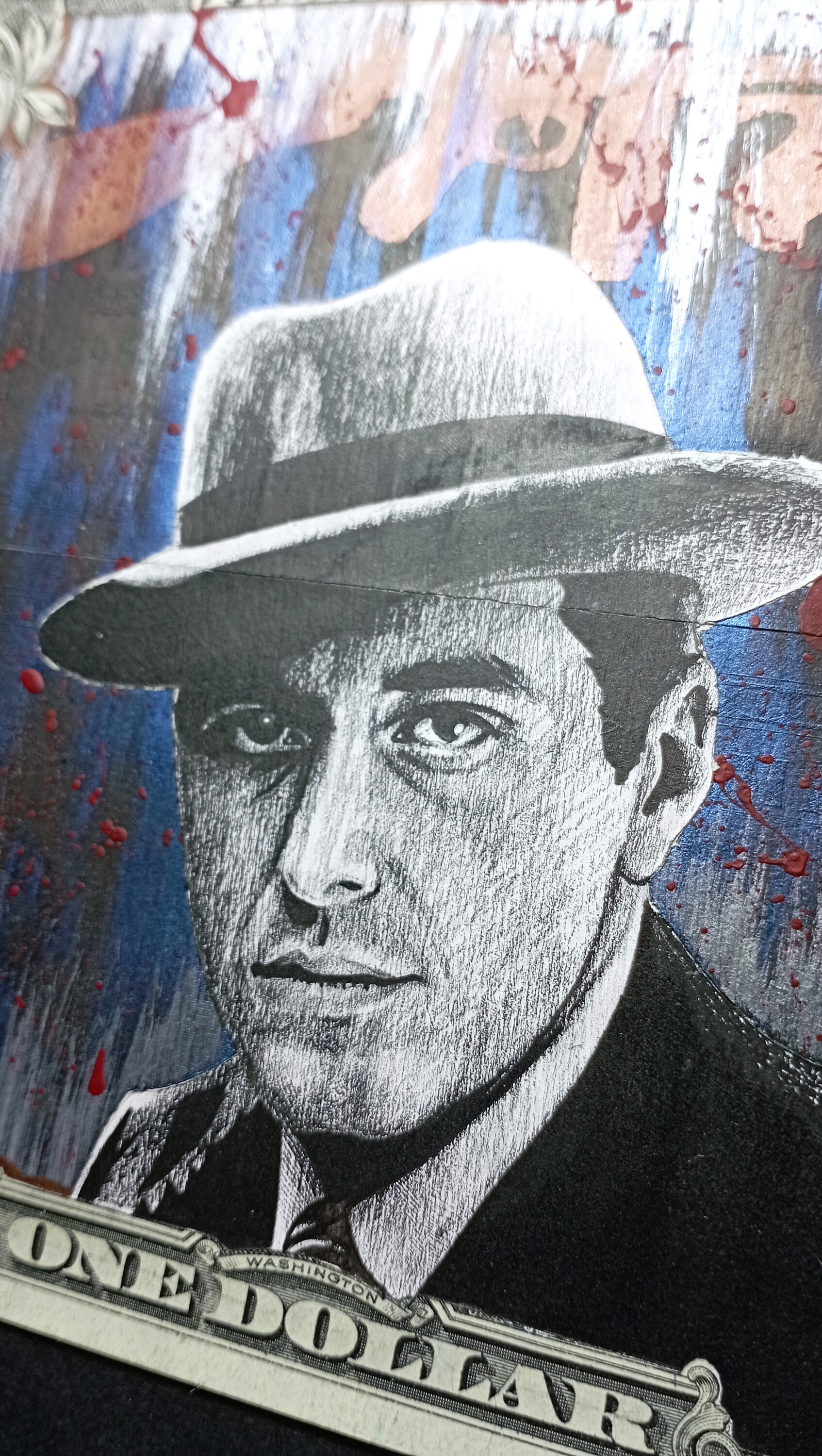 Michael Corleone Money Art Drawing Genuine 1 Dollar Bill Signed by BEAR ...