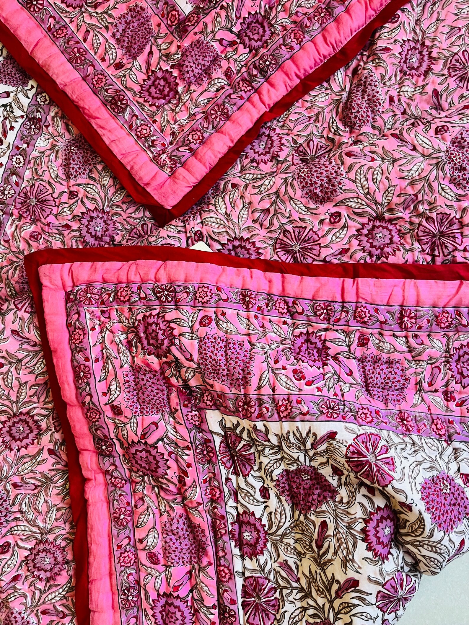 Indian Handmade Jaipuri Razai Hand Block Print Quilt Ultra - Etsy