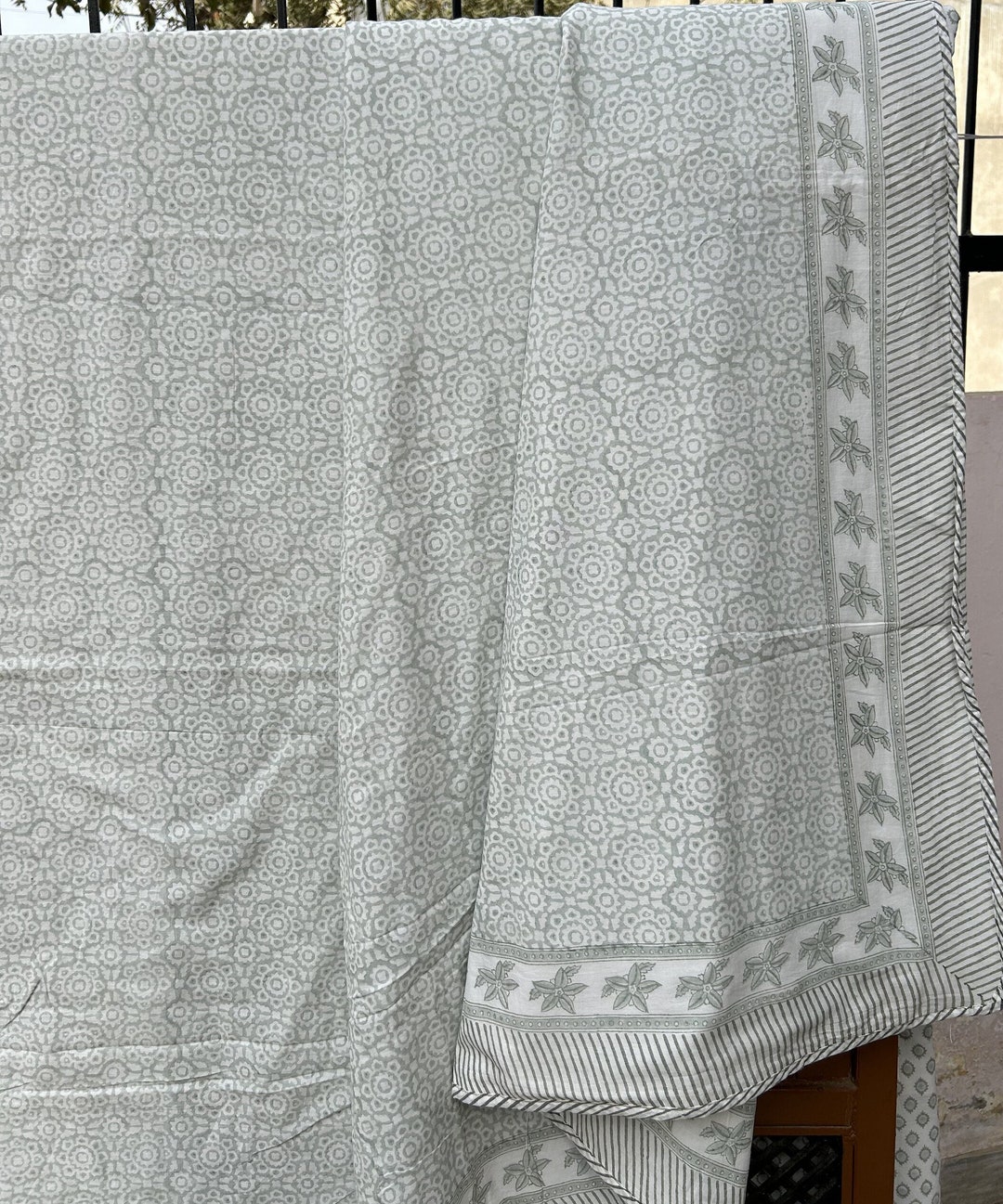 Indian Jaipuri AC Dohar, Block Print Dohar, Printed Reversible Dohar ...