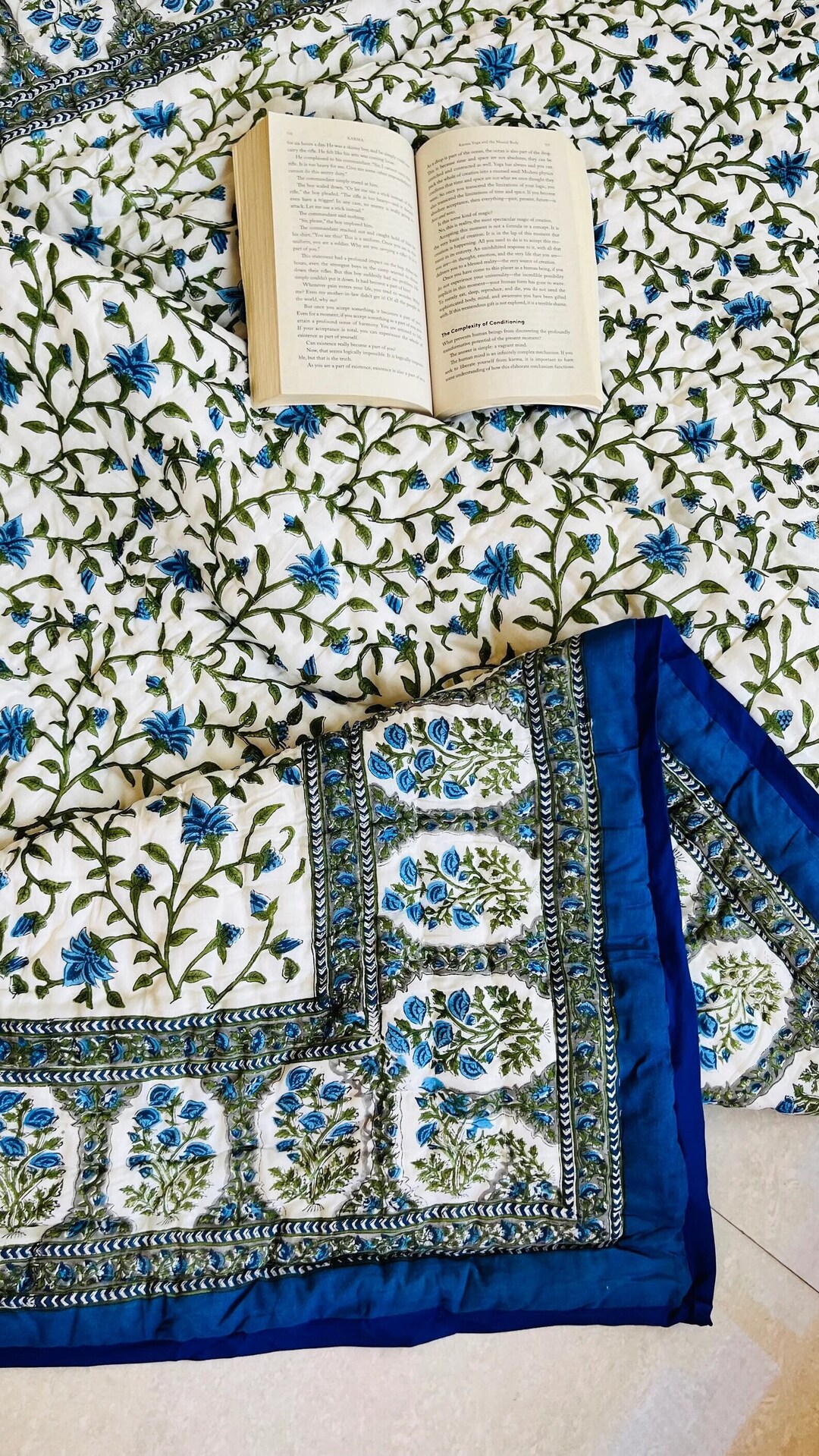 Indian Handmade Jaipuri Razai Hand Block Print Quilt Ultra - Etsy