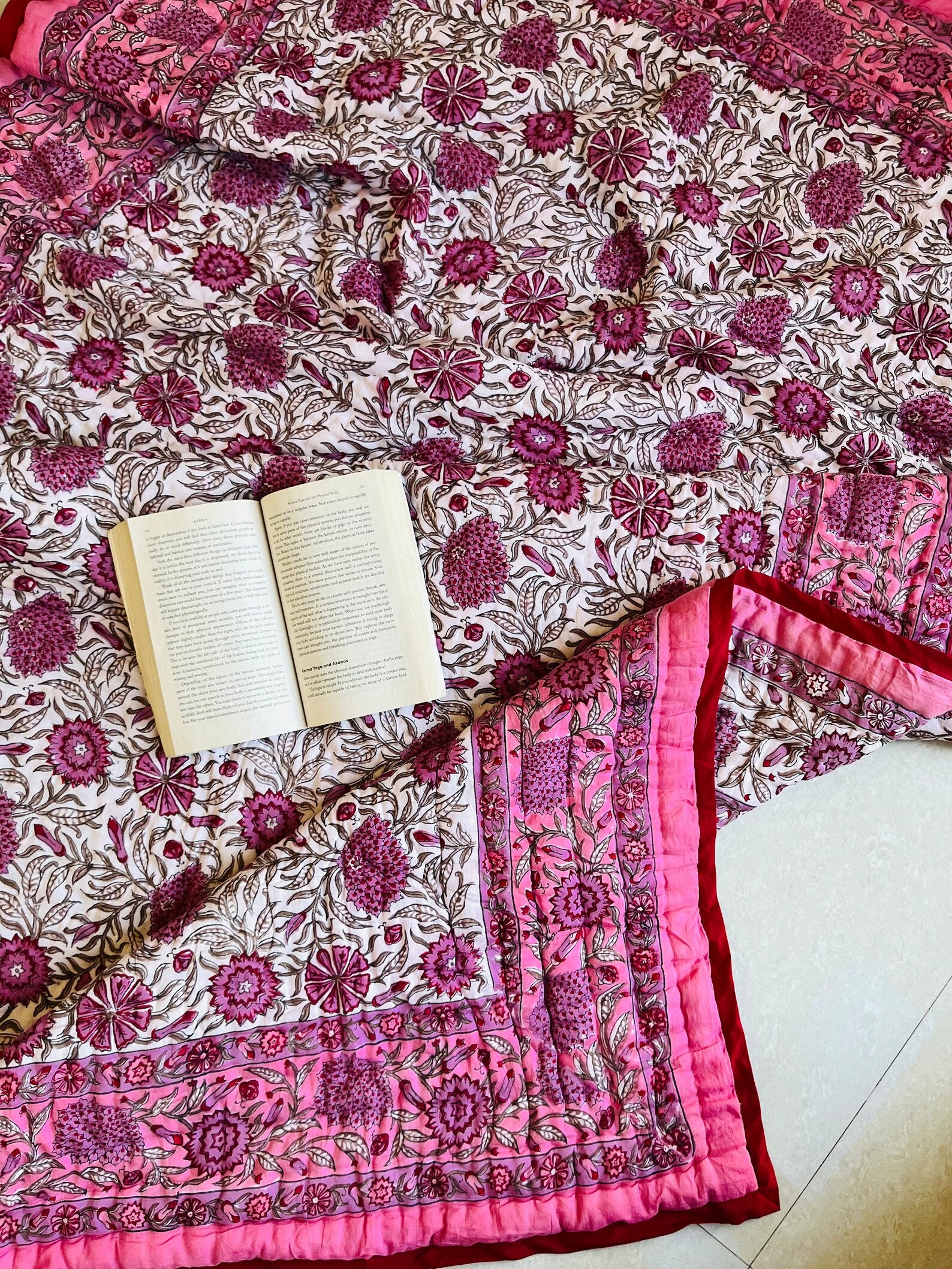 Indian Handmade Jaipuri Razai Hand Block Print Quilt Ultra - Etsy