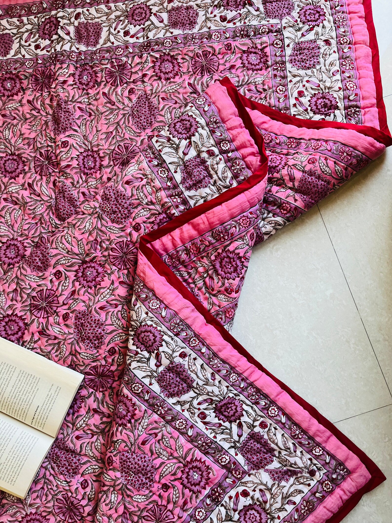 Indian Handmade Jaipuri Razai Hand Block Print Quilt Ultra - Etsy