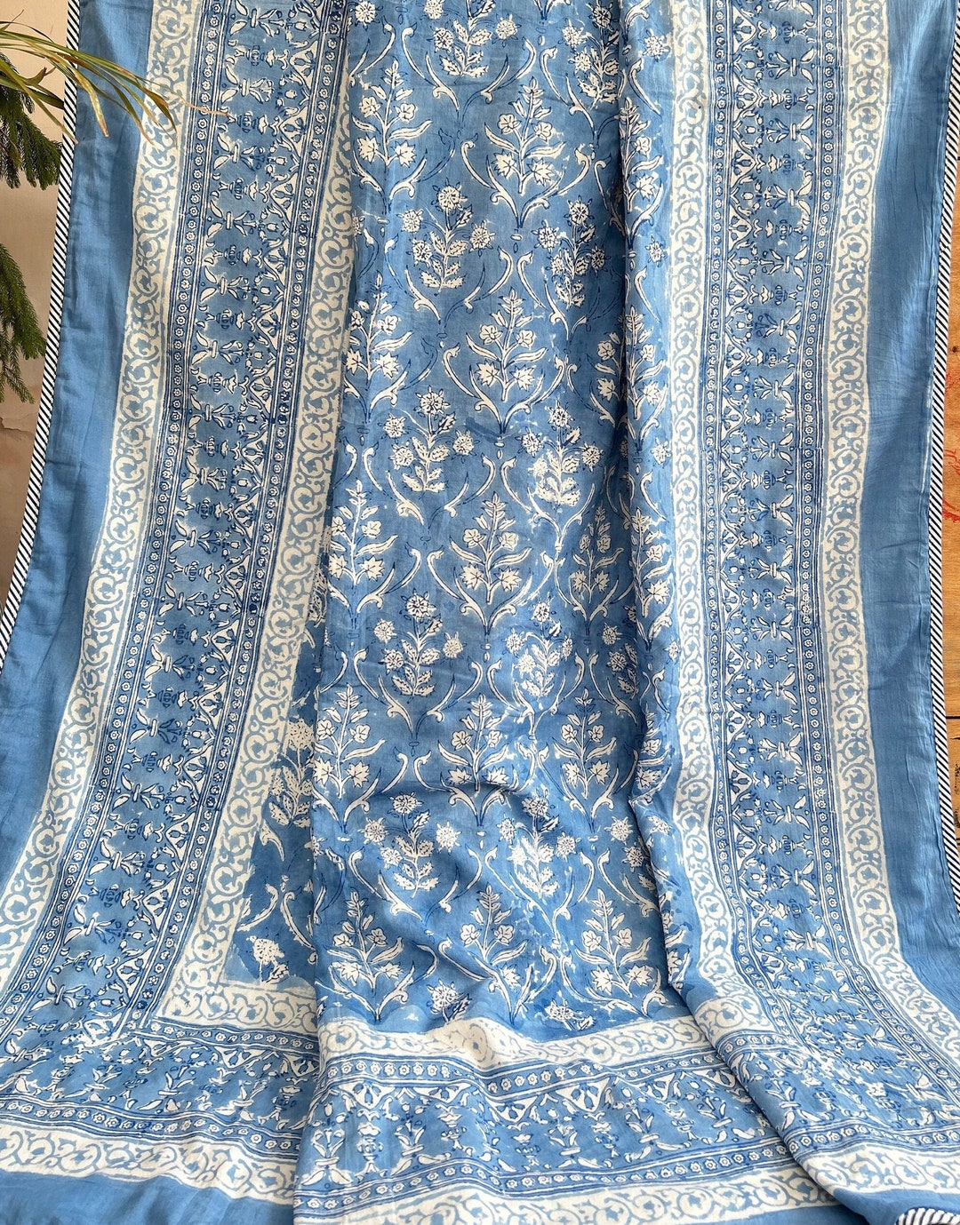 Reversible Block Print Cotton Dohar, Soft Summer Dohar, Handmade ...