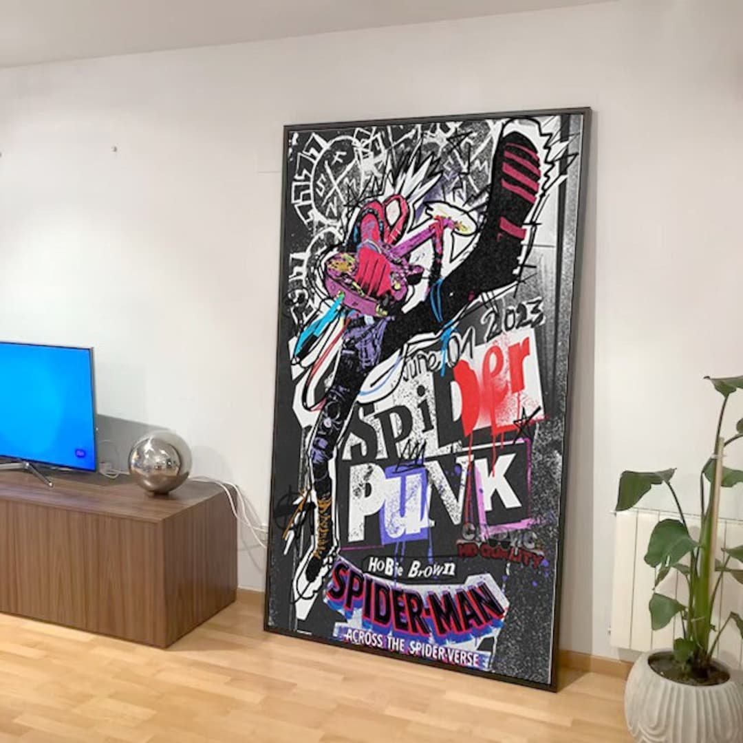 Spider Punk Poster Spider Punk In Spider Man Across The - Etsy.de