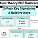 Printable Key Signature Flashcards | Relative Scales | Music Theory ...